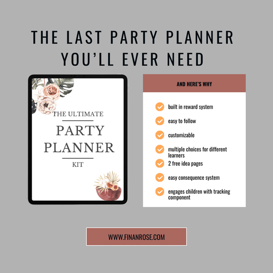 The Ultimate Party Planner Guide - 32 pages Printable Flower – Finan Rose
